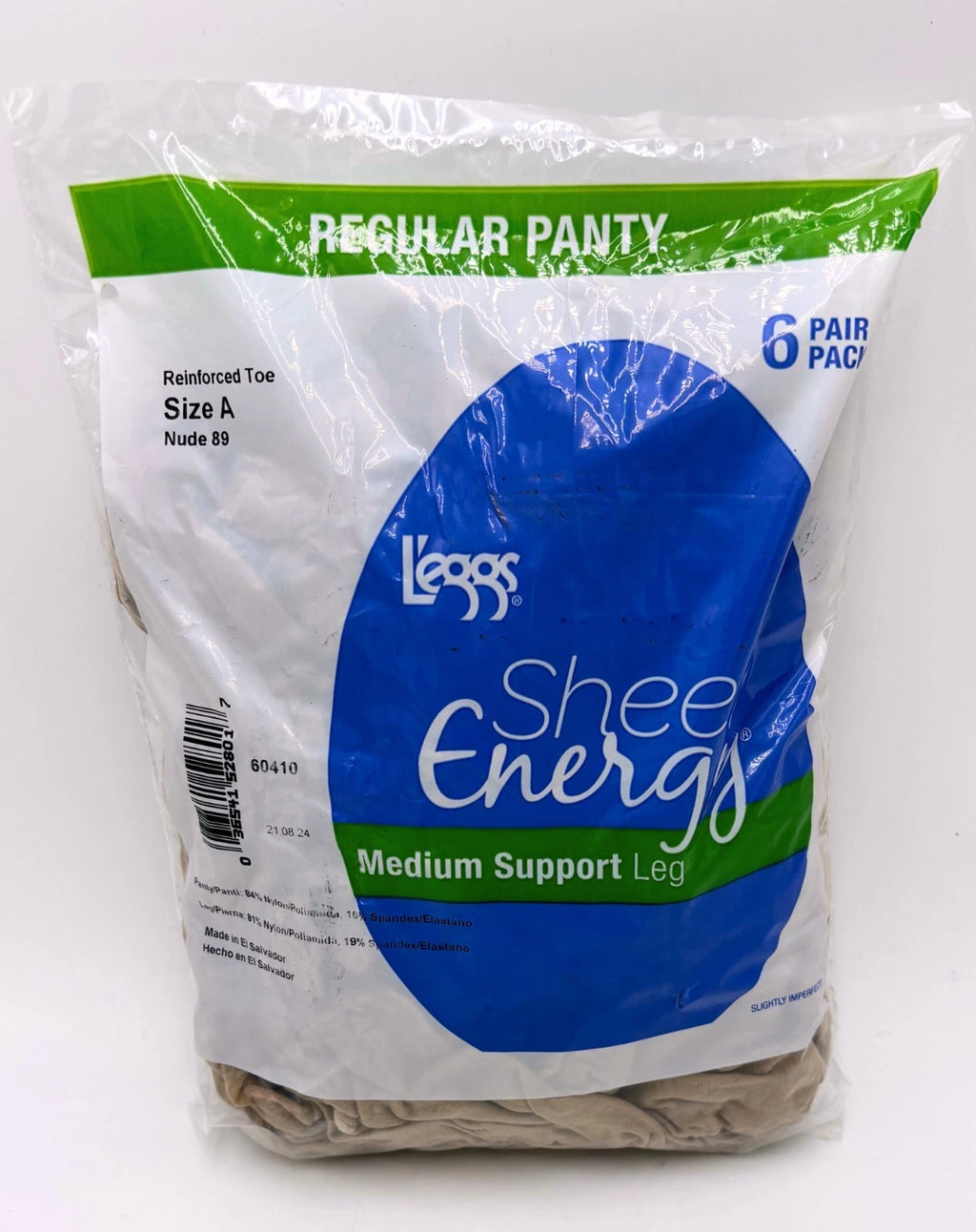 L'eggs Sheer Energy Medium Support Leg Regular Pantyhose RT 6 Pack ...