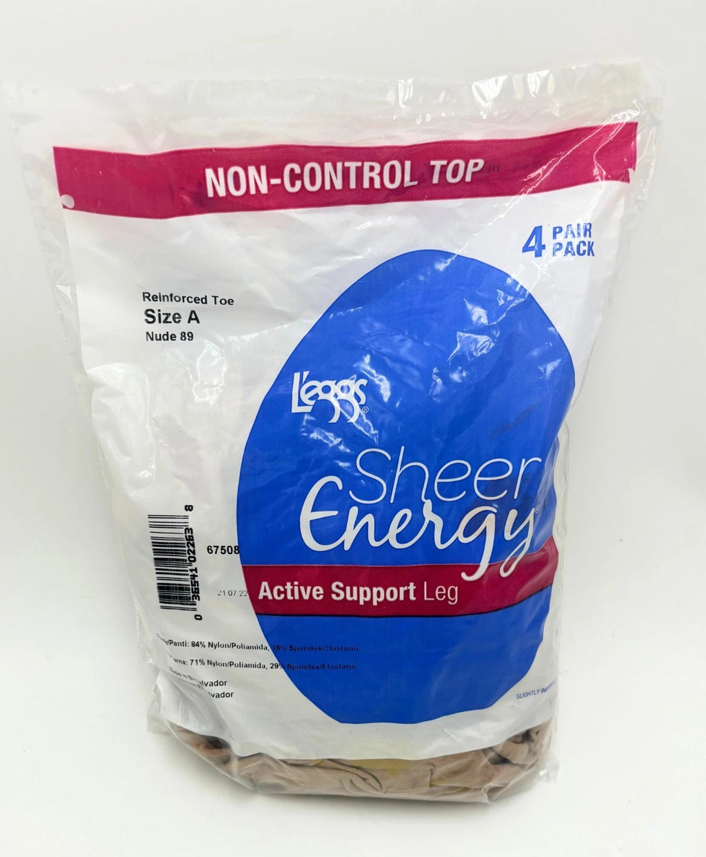 L'eggs Sheer Energy Medium Active Support Leg Pantyhose 4 Pack – Elegant Up